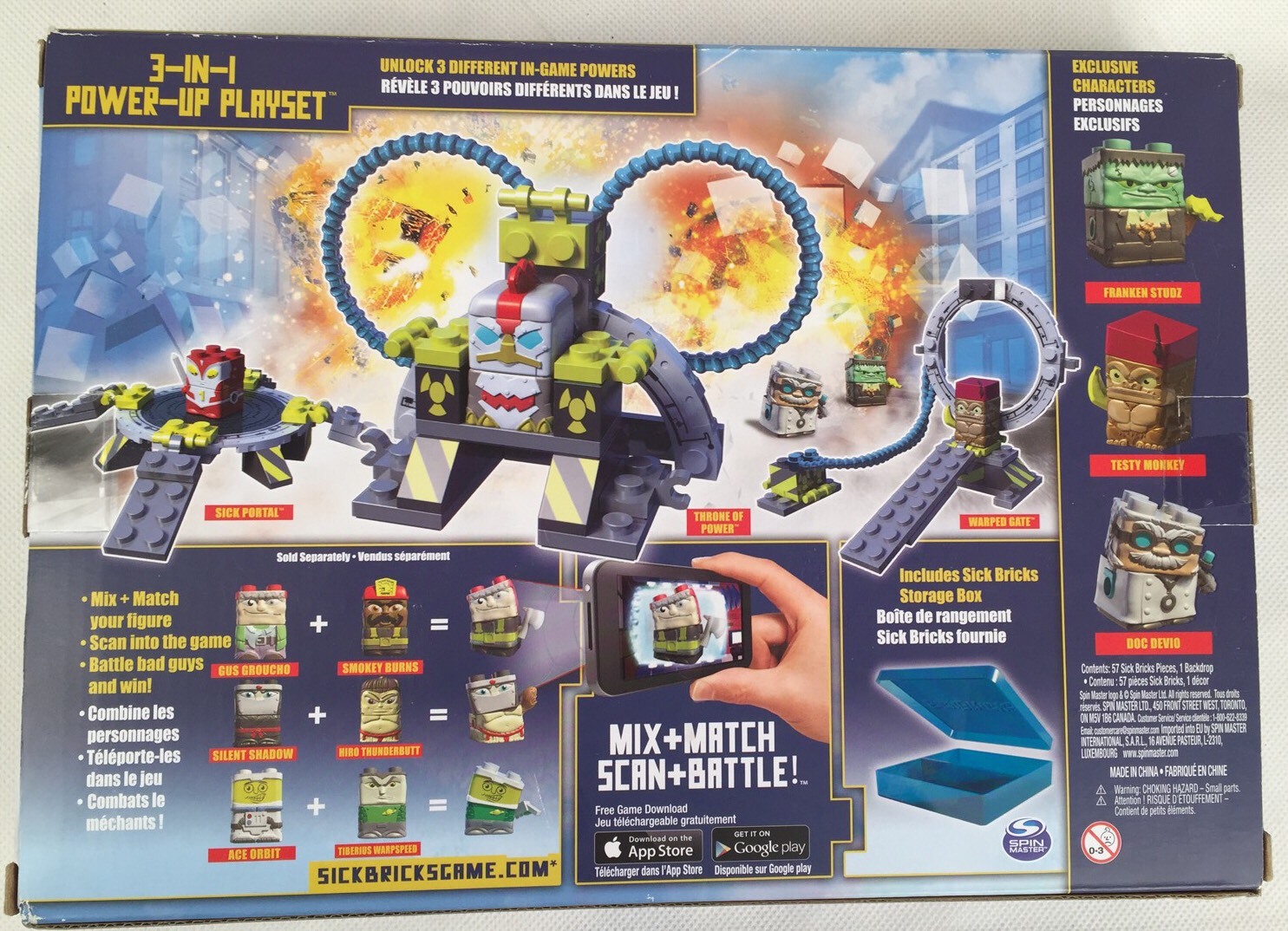 Sick Bricks 3 in 1 Power Up Playset SCAN TO PLAY LEGOS NEW IN BOX nib ...