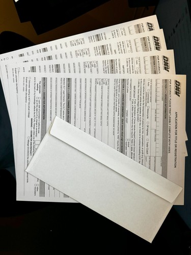 4X DMV REG 343 FORMS - APPLICATION FOR TITLE OR REGISTRATION CA ...