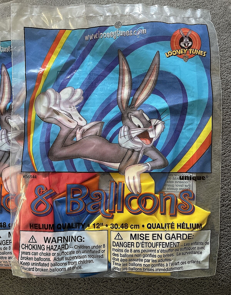 Bugs Bunny Hard to Find Characters (6pk) 12" Latex Balloons X2 Bags (12 ...