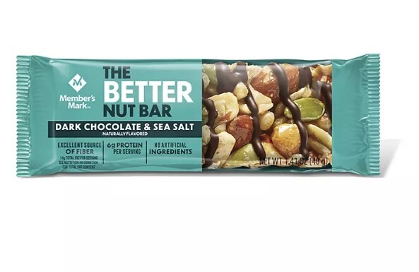 Member's Mark The Better Nut Bar, Dark Chocolate and Sea Salt (24 ct ...