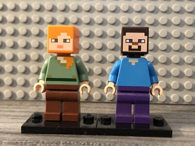 LEGO Minecraft Minifigure Lot Alex & Steve Minifigs 21144 21128 | eBay