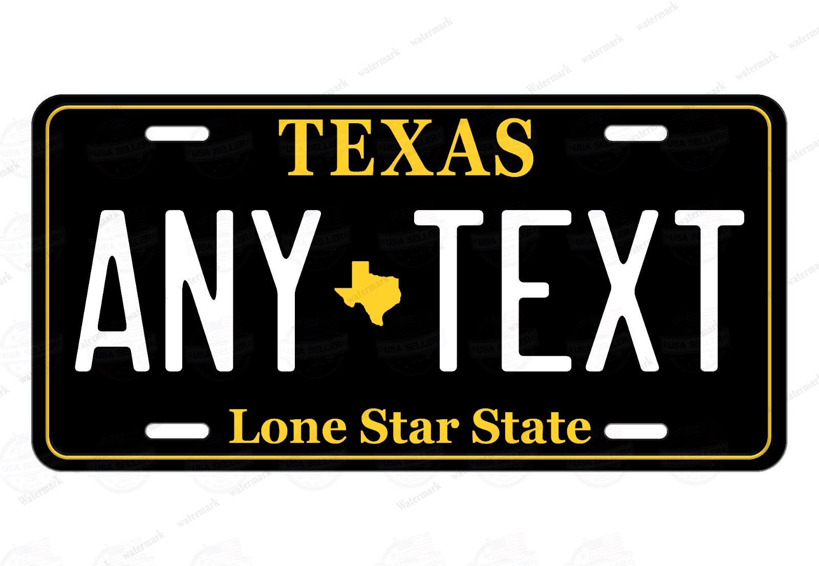 TEXAS State Vintage License Plate Custom Text Tag For Auto Car Bicycle ...