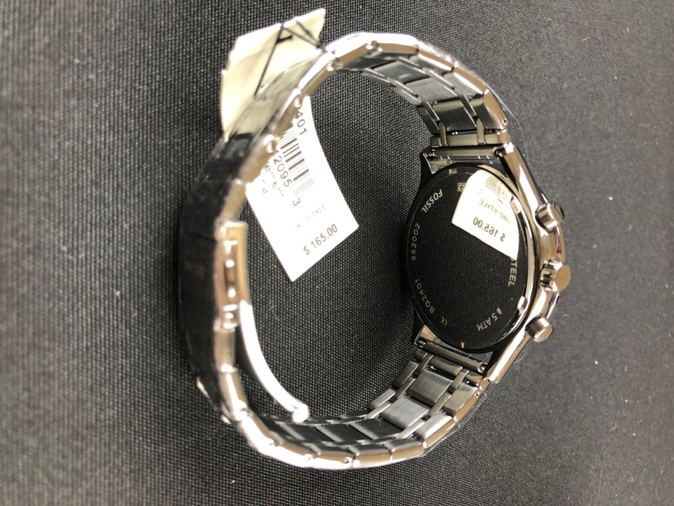 Brand New Authentic Fossil Fenmore Smoke Stainless Steel Watch (BQ2401 ...