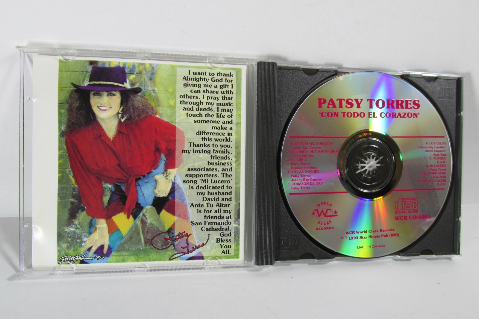 Patsy Torres - Cd - Con Todo El Corazon - Tejano Chicano Latin Tx 1993 ...