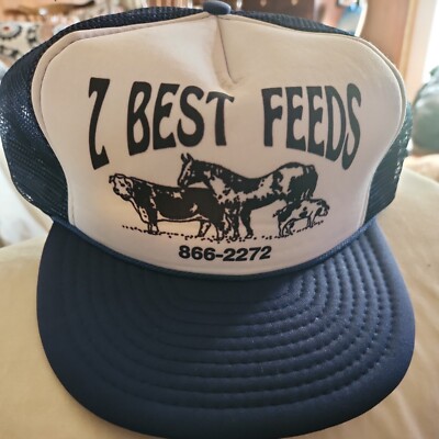 VINTAGE Z BEST CATTLE FEEDS TRUCKER STYLE MESH CAP | eBay