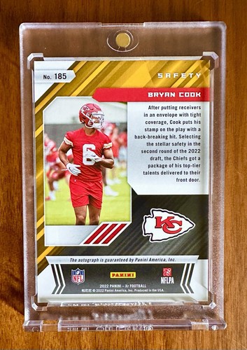 2022 XR Bryan Cook Rookie Black Auto One Of One Kansas City Chiefs ...