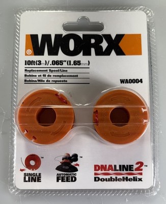 Worx WA0004 Replacement Spool/Line 10' / .065" 2 Spool Pack New NIP ...