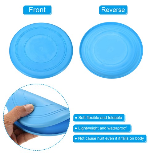 3Pcs 7 Inch Flying Disc, Soft Waterproof for Outdoor Playing Sport Game ...