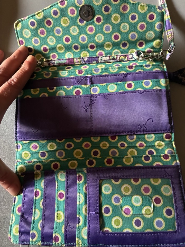 Vera Bradley Heather Pattern Crossbody Wallet | eBay
