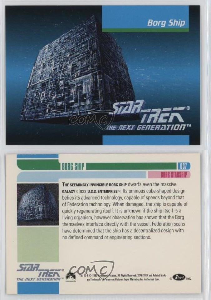 1992 Impel Star Trek The Next Generation Borg Ship #037 2k3 | eBay UK