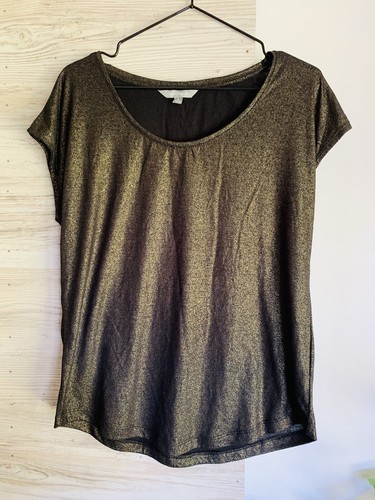 SUSSANS Black & Gold Tshirt In Size S Great Pre-owned Condition | eBay ...