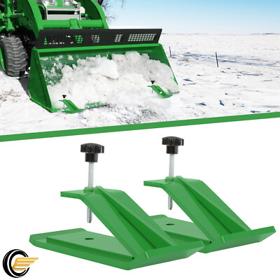 2X Tractor Bucket Protector Ski Edge Tamer Skid w/ Lock Nut Snow Leaf ...