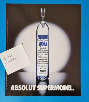 ABSOLUT Supermodel Magazine Print Ad | eBay