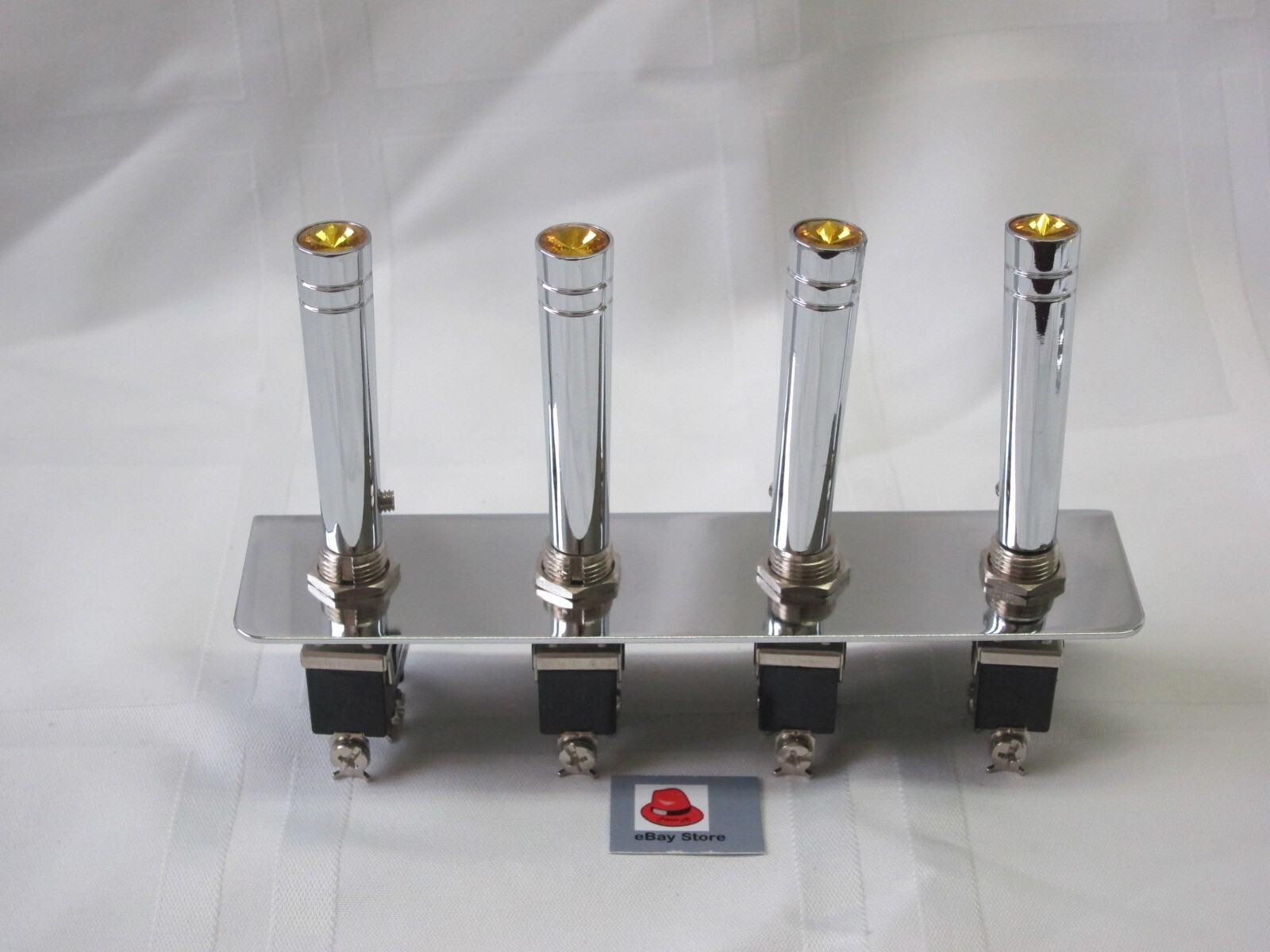 Lowrider hydraulics 3 prongs switch & 4-hole panel & gold extension kit ...