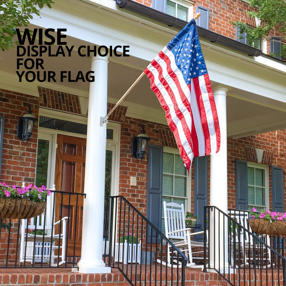 Anley 56" Pine Wooden House Flagpole - for Sleeve House Flags Wood Flag ...