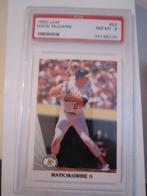 1990 MARK MCGWIRE BASEBALL CARD #62 PSA NM MT 8 | eBay