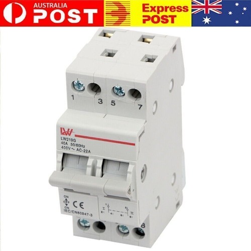 40A 2P Dual Power Manual Transfer Switch Smart Generator Changeover ...