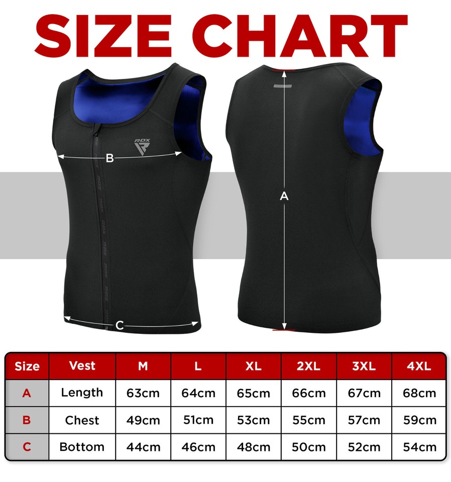 RDX Mens Sweat Sauna Vest Heat Trapping Sweat Waist Trainer Gym ...
