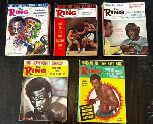 The RING Boxing Magazine 1970-74 NEWS STAND 56 Issue HUGE Lot! Complete ...