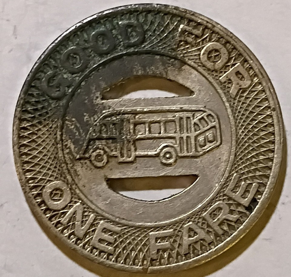 Jeffersonville, Indiana - Jeff Coach Lines One Fare Transit Token IN ...