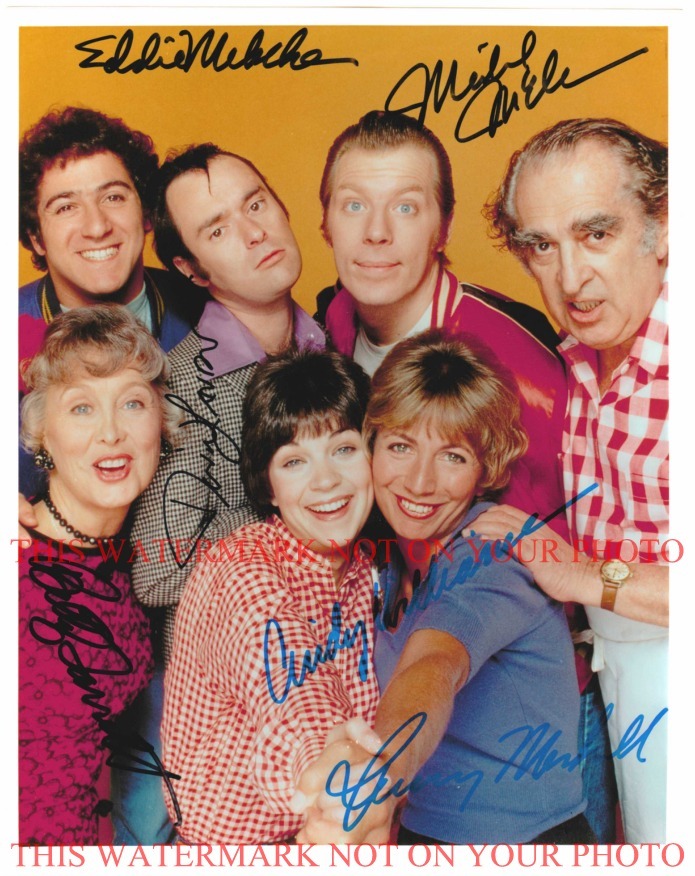 LAVERNE AND SHIRLEY CAST SIGNED AUTOGRAPH 8x10 RP PHOTO BY 6 DAVID ...