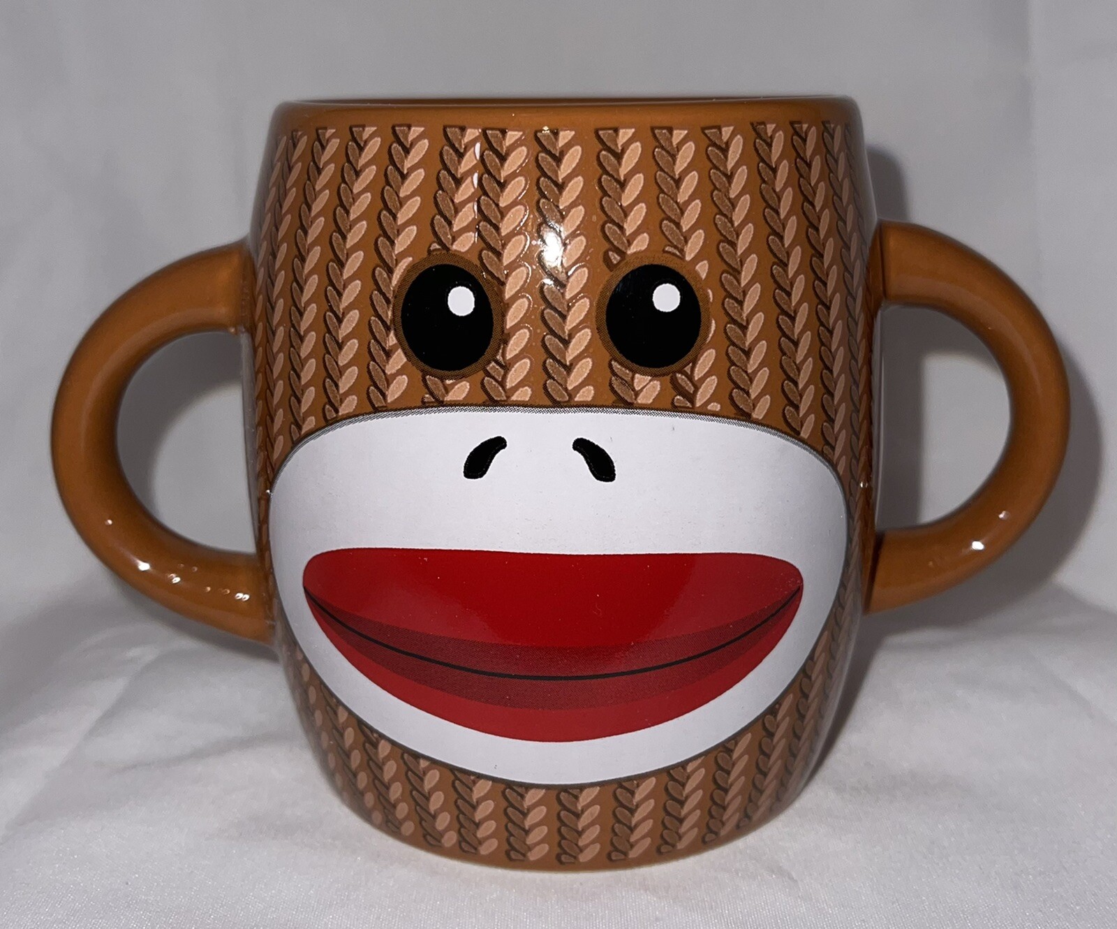 Brown SOCK MONKEY Cup Mug By Galerie 2 Handles | eBay