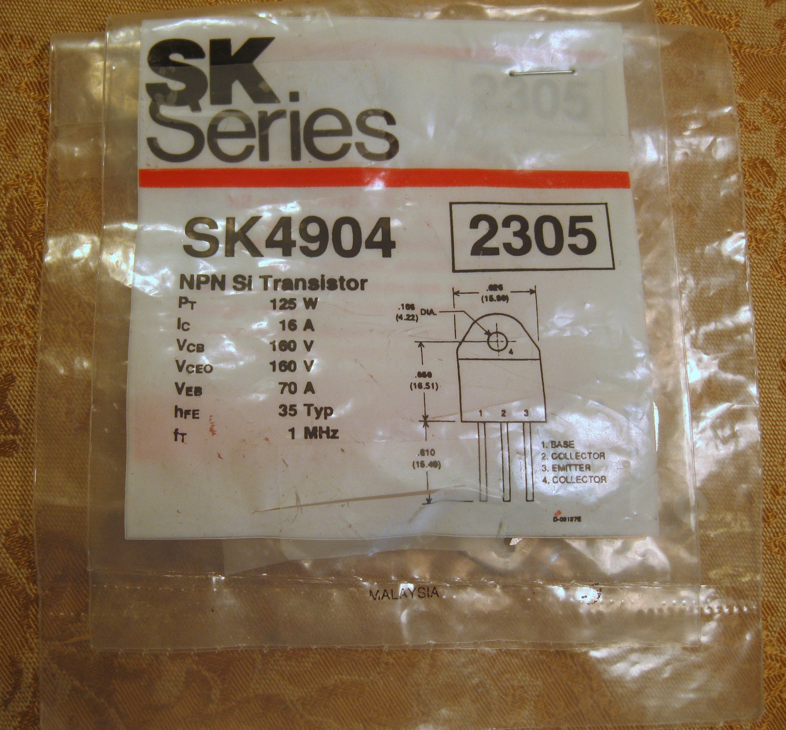 Transistor SK Series sk4904 NPN Si Transistor 2305 pair of 2 | eBay