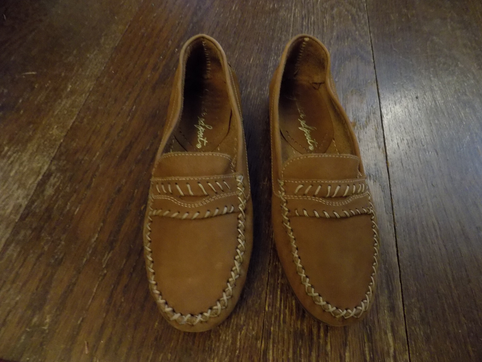 Judith Sport Moc Stitching Penny Loafers Rust Brown s… - Gem