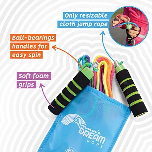 Anna's Rainbow Rope; Durable Outdoor Tie-Dye Cloth Jump Rope for Kids ...