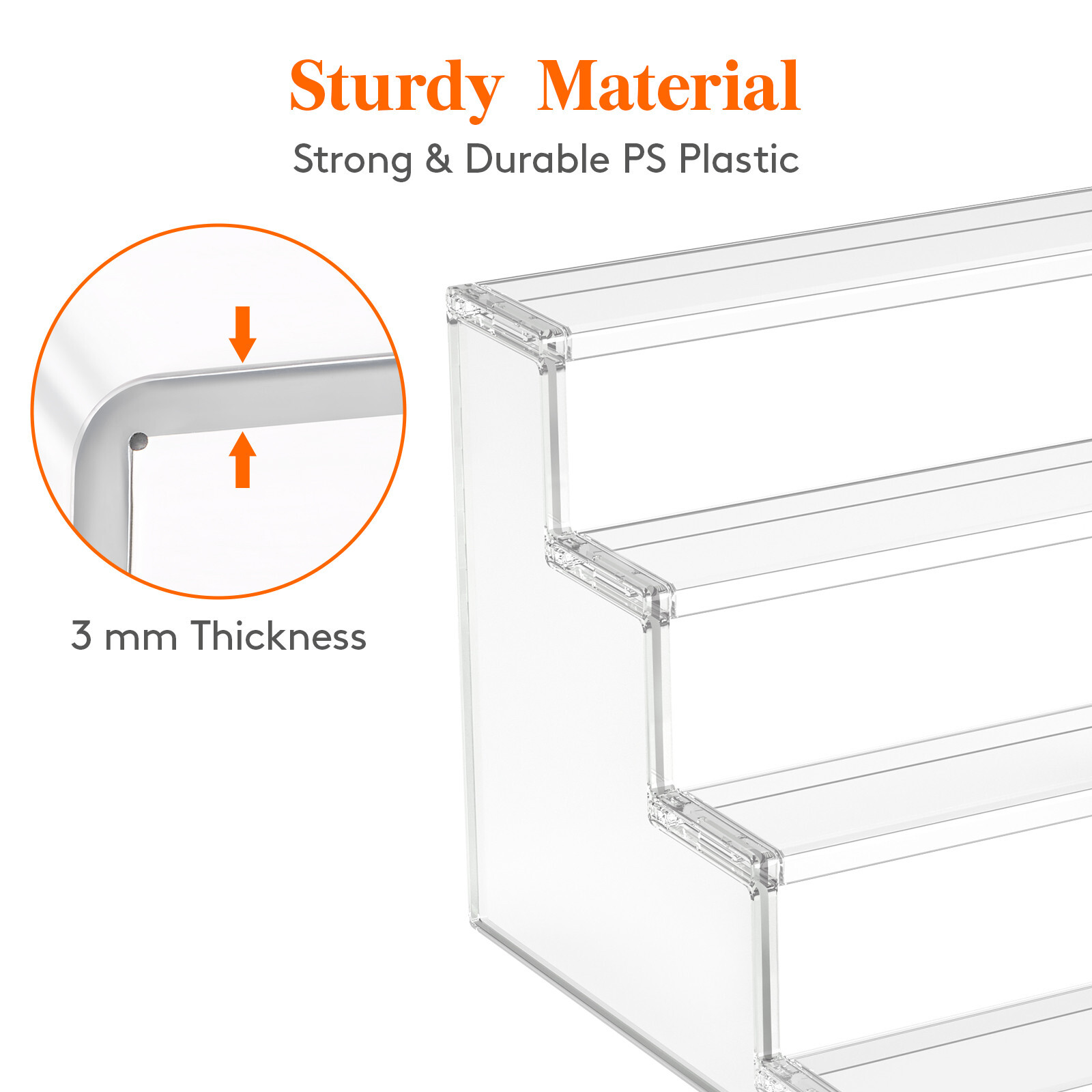 Lifewit 4 Tier Clear Display Risers Stand Organizers for Figures, 12 ...