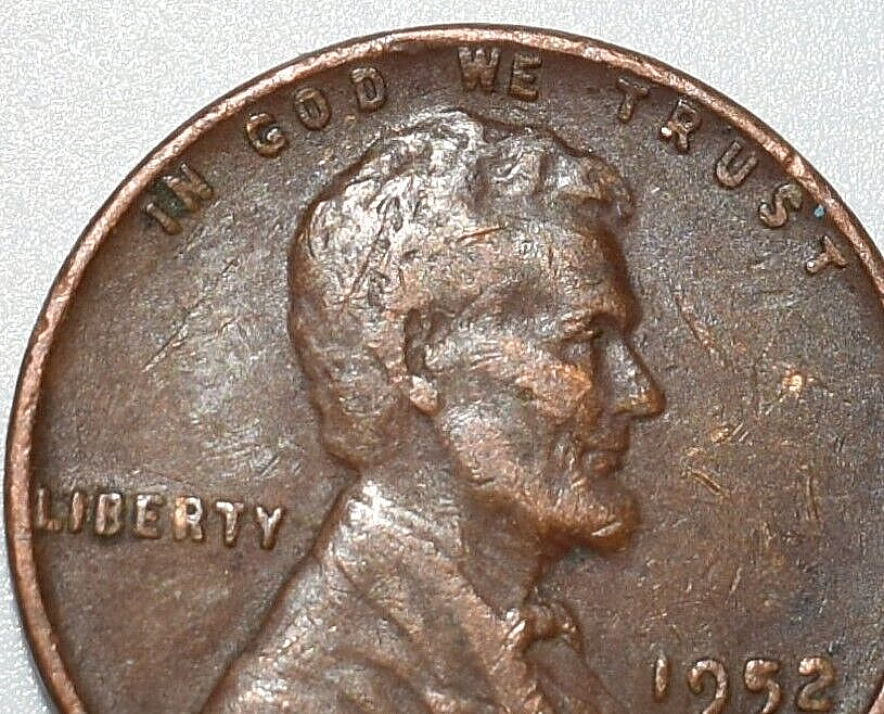 1952 Penny D Over S RPM, Filled Date, BI, DDR, Wounded, Wheat Stalk ...