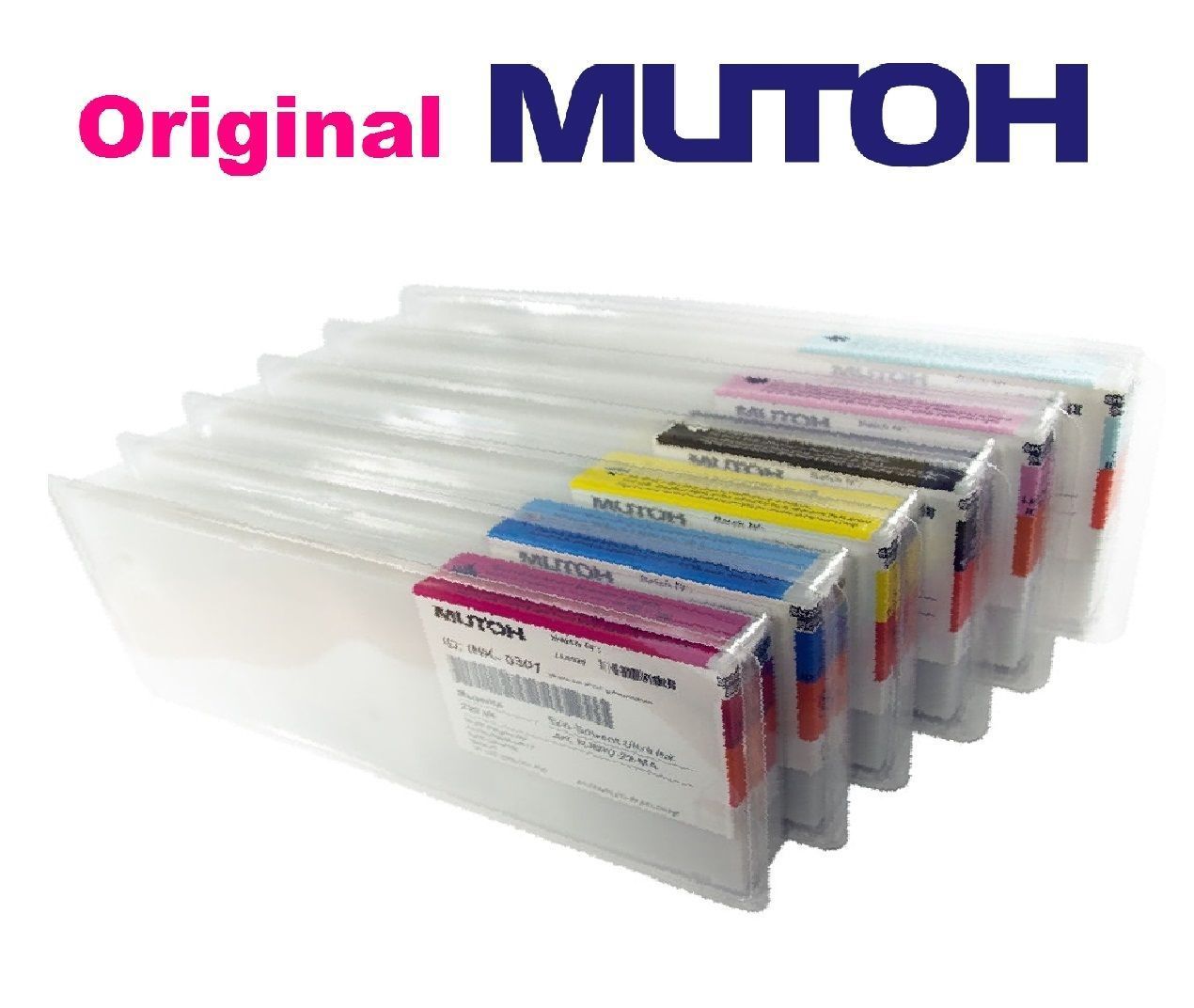 4 Genuine Ink Cartridge Mutoh Eco Solvent / Rockhopper 3 ValueJet ...