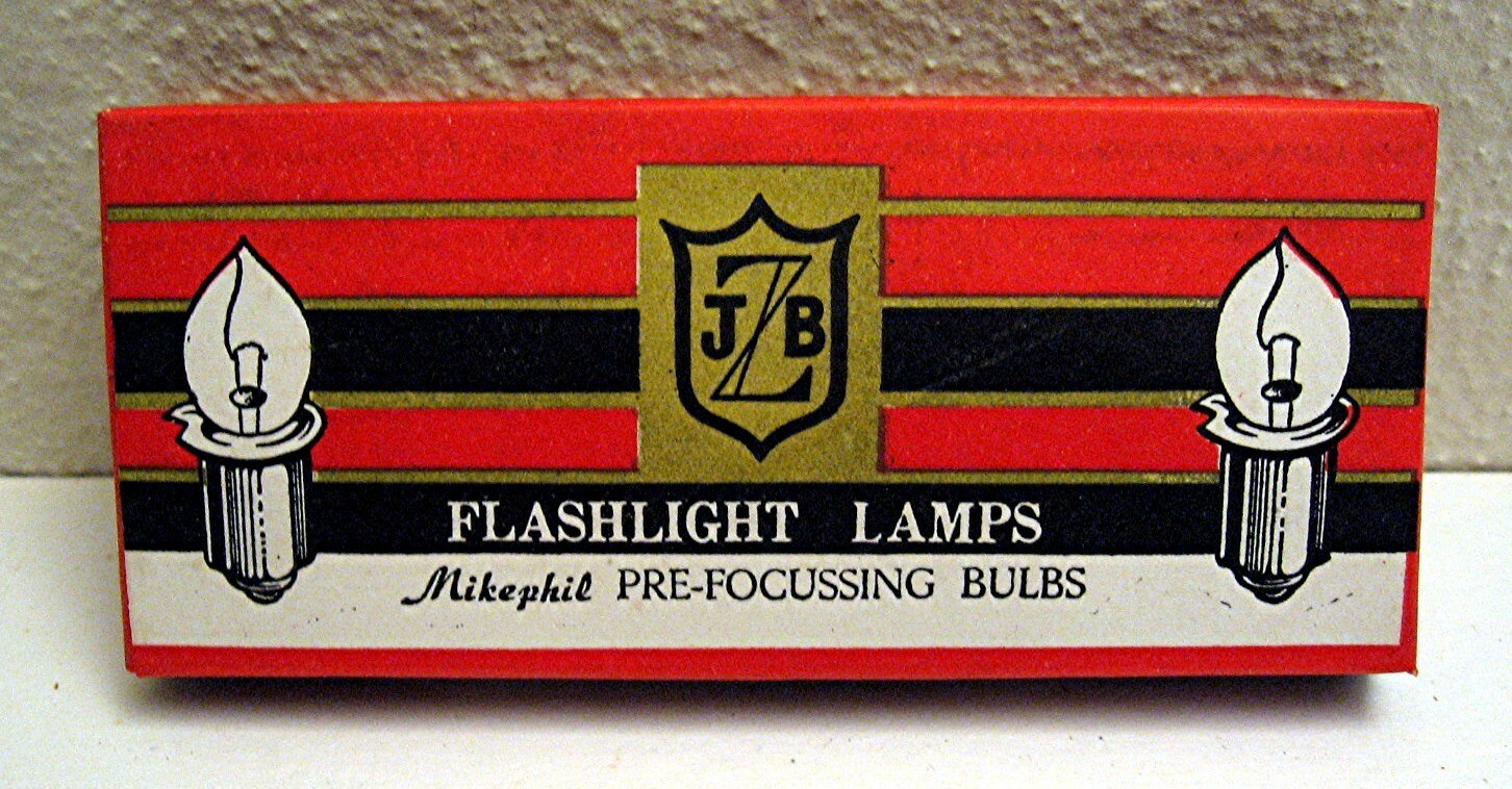 Vintage JZB Flashlight Lamps 10 Mikephil PR-2 Bulbs in Box Unused Old ...