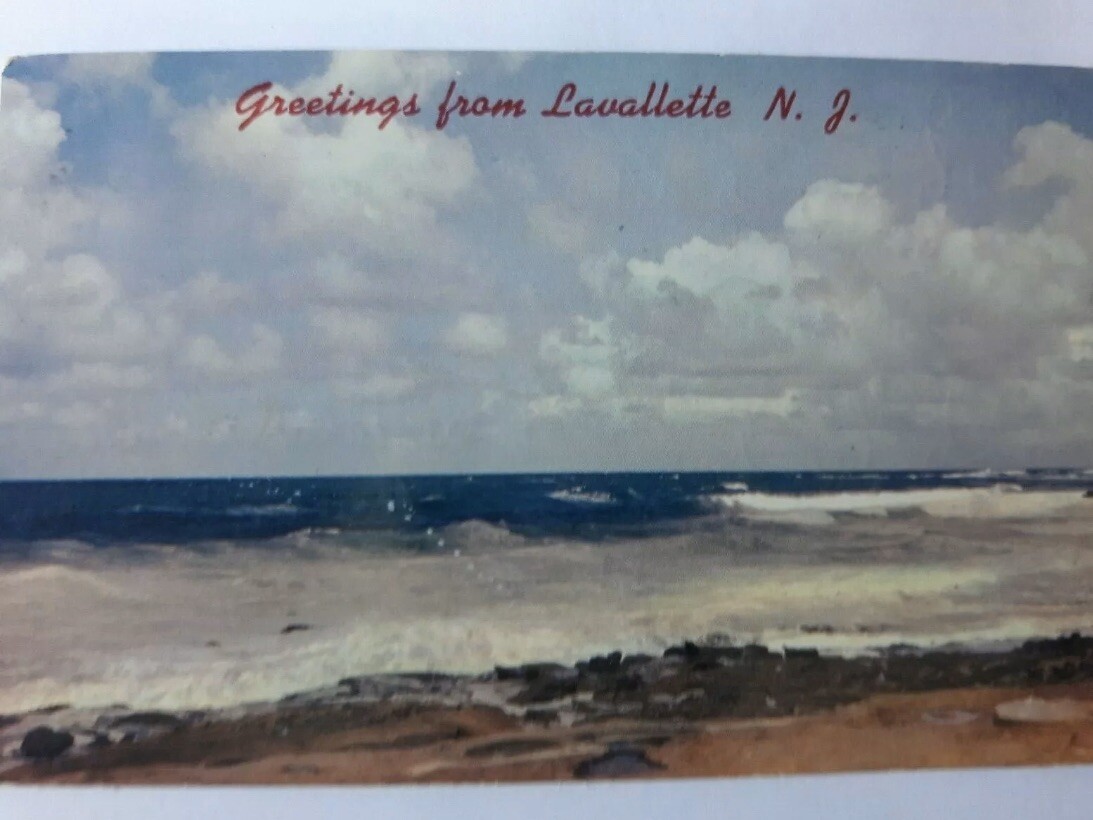 Lavallette NJ Vintage LOT :4 1960s post cards, POLICE patch , LAVA ...