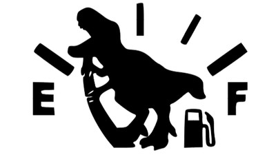 T-Rex Pulling Fuel Gauge Up Vinyl Decal Car Truck SUV Sticker TREX Gas ...