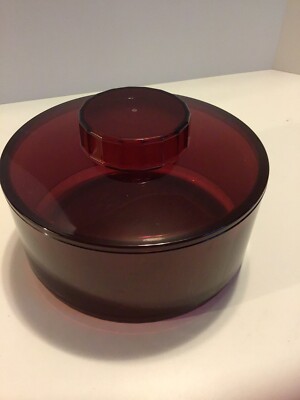 TUPPERWARE ACRYLIC Red CANDY DISH Small Container Brand New | eBay