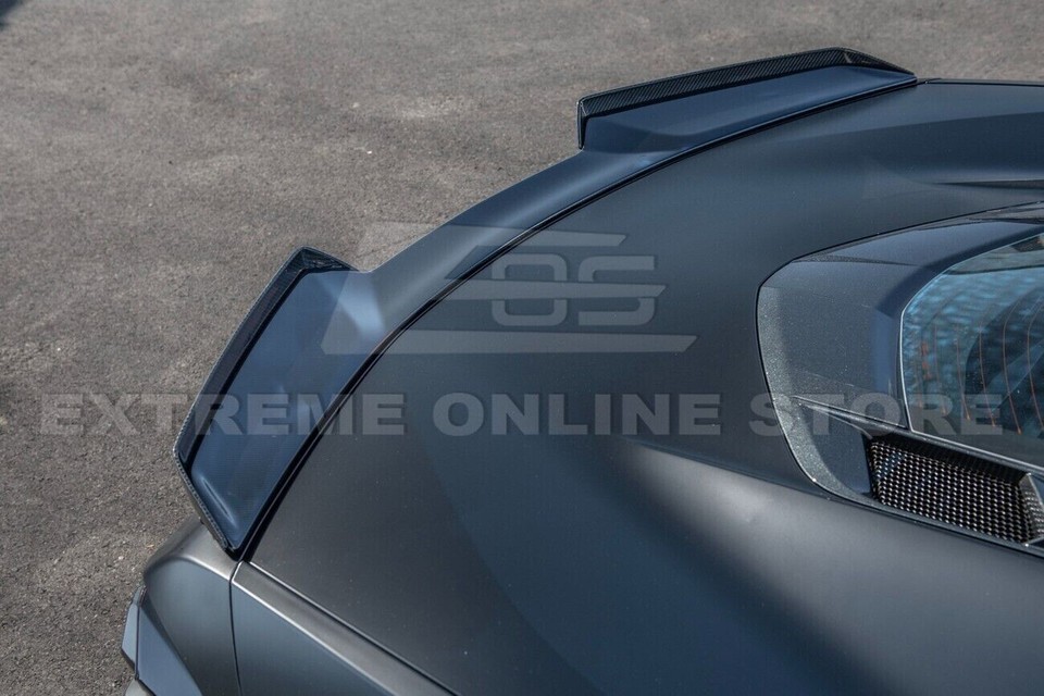 Pair CARBON FIBER Rear Wing Wicker For 23-Up Corvette C8 Z06 Winglets ...