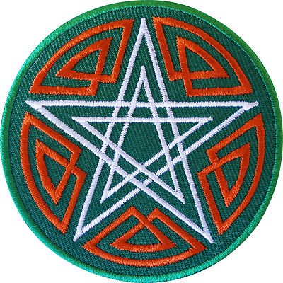 Embroidered Pentagram Patch Badge Iron / Sew On Clothes Jacket T Shirt ...