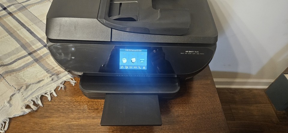 HP ENVY 7645 All-in-One WiFi Print Scan Copy Photo *TESTED* *No Power ...