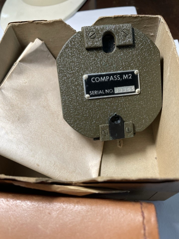 U.S. M2 COMPASS ORIGINAL W/ Shipping Box And Case Unused # 83305, M19 W ...