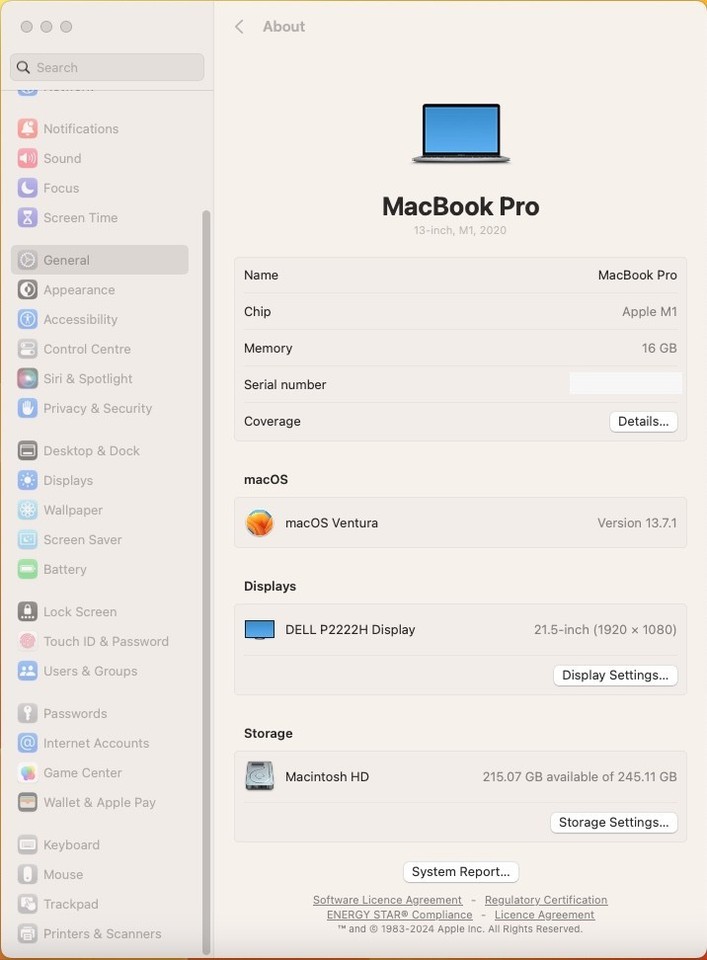 MacBook Pro M1 A2338 2020 13-inch (Broken Screen) with Original Box ...