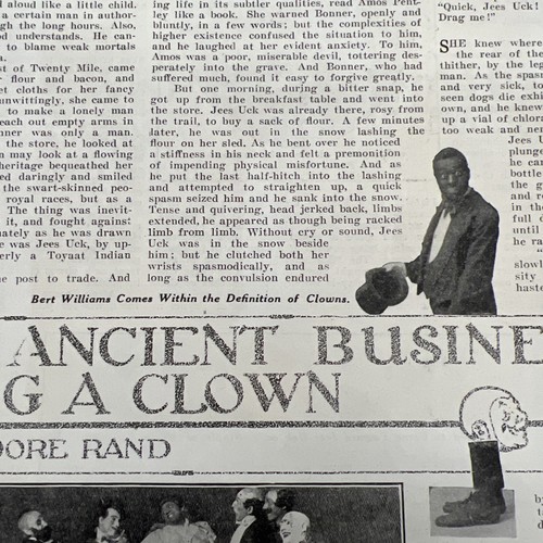 Bert Williams African American Clown Newspaper Photo 1914 Philadelphia Record | eBay