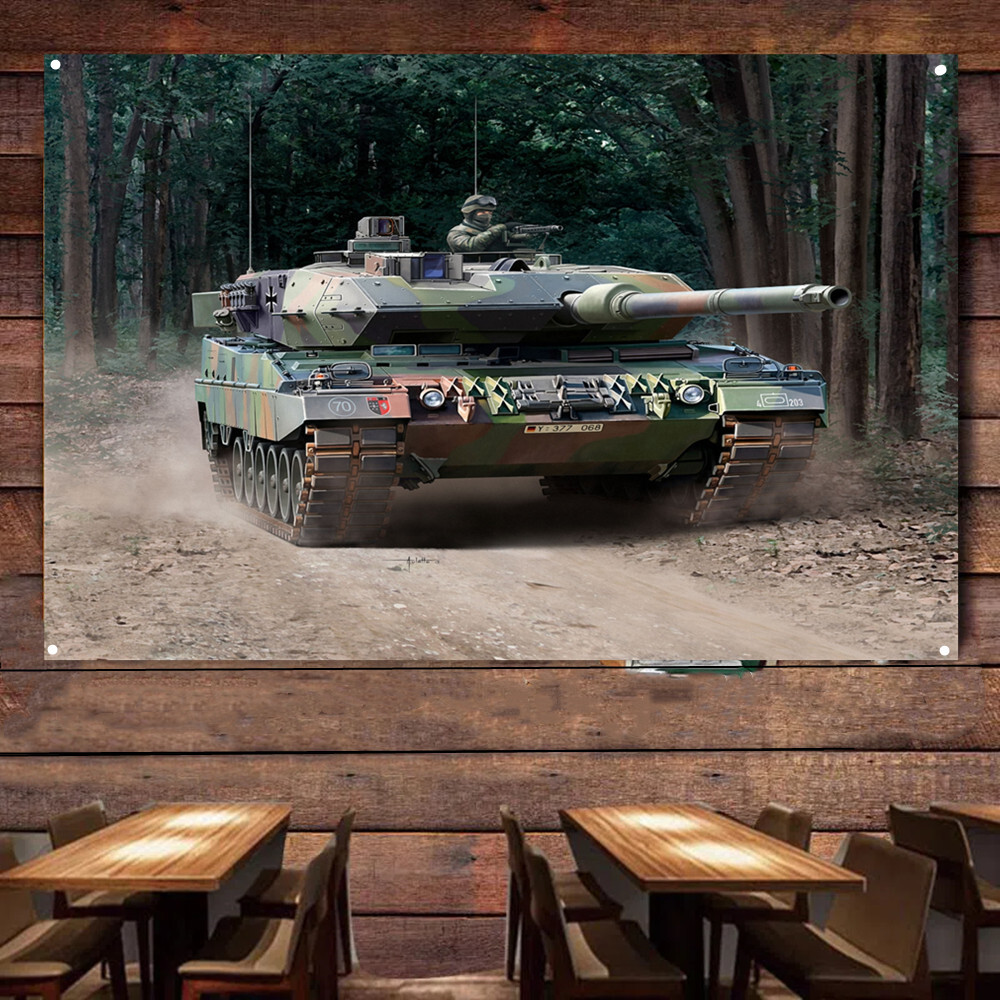 Germany Leopard 2A6 A6NL Main battle Tank Banner Flag Armored Poster ...
