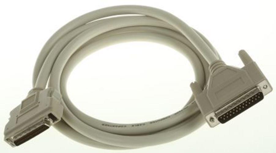 1 x 2m Male SCSI II to Male DB25 SCSI Cable Assembly, Clip Fastener ...