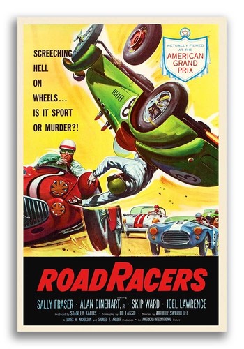 1959 "Road Racers" Vintage Style Movie Auto Racing Poster - 24x36 | eBay
