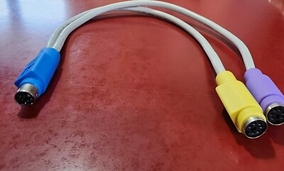 PS/2 Y Splitter Cable PS/2 Male to 2x PS/2 Female | eBay