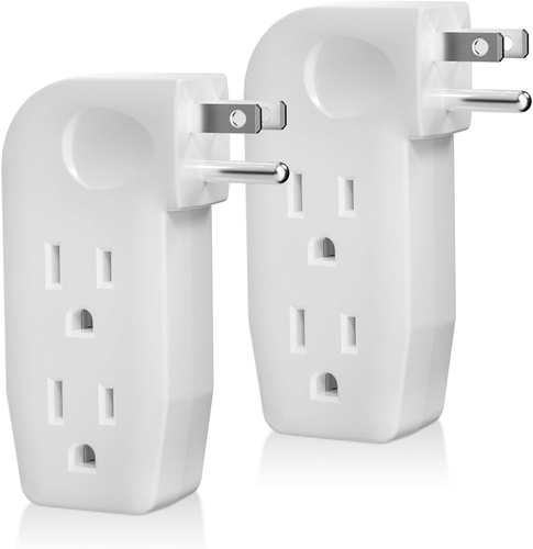 3 Way Outlet Vertical Wall Tap Splitter Adapter with 3 Prong Plug for ...