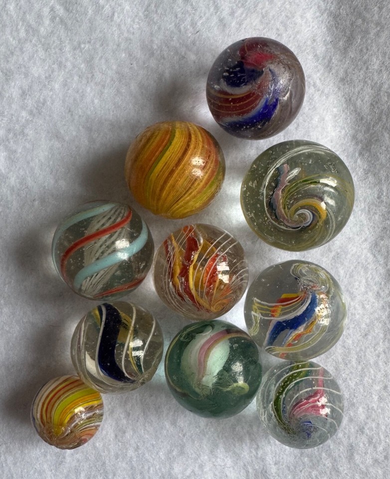 Stunning Group Of 10 Marbles 12.5mm (1/2”) to 19mm (3/4”) | eBay UK