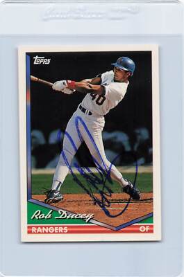 1994 Topps #618 Rob Ducey Rangers Signed Auto *K783 | eBay