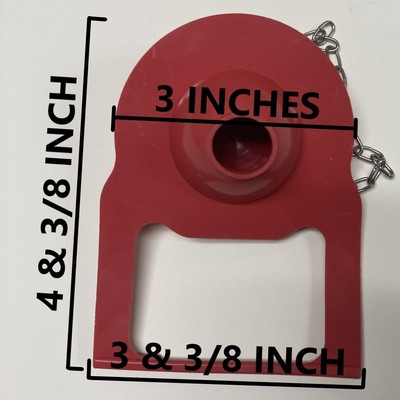 2 Inch Flapper Valve ONE Piece Toilets Red Rubber Hinge Style Flapper ...